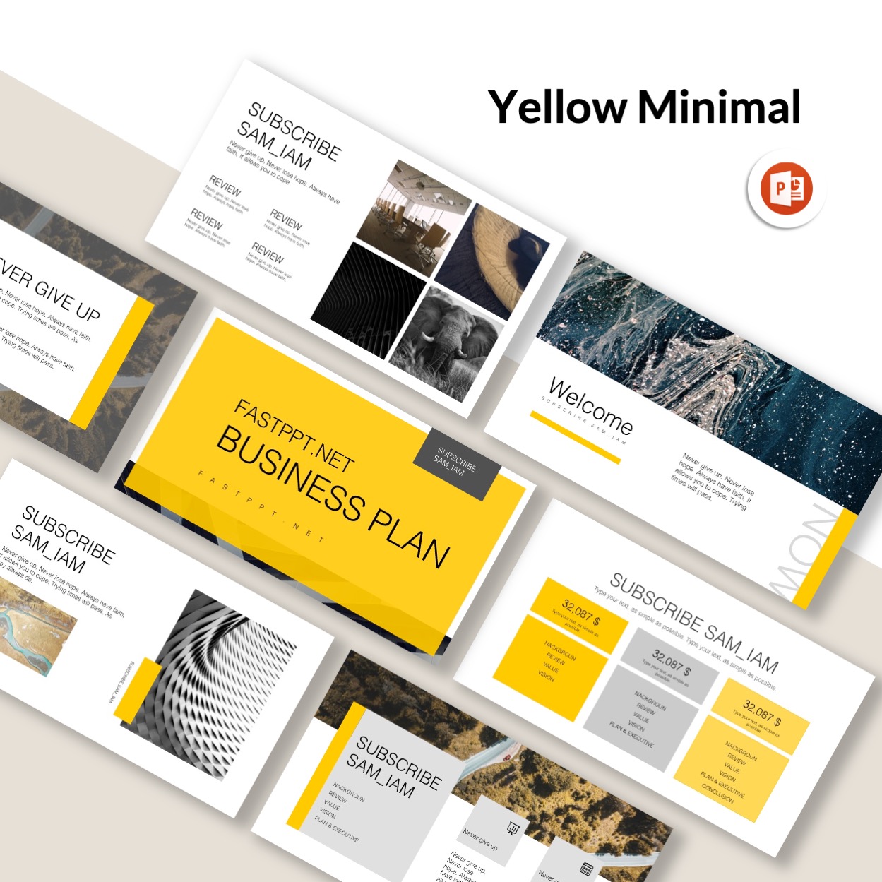 Yellow Minimal Powerpoint Template – Original and High Quality ...