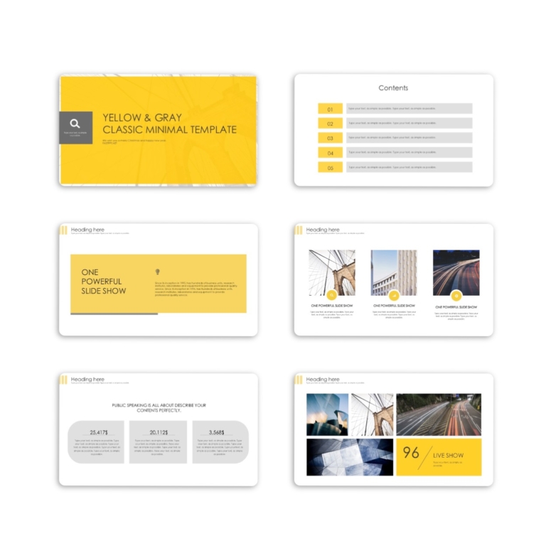 Minimal Classic Yellow Presentation Template – Original and High ...
