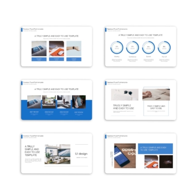 Blue Business Annual Report PowerPoint Template – Original and High ...