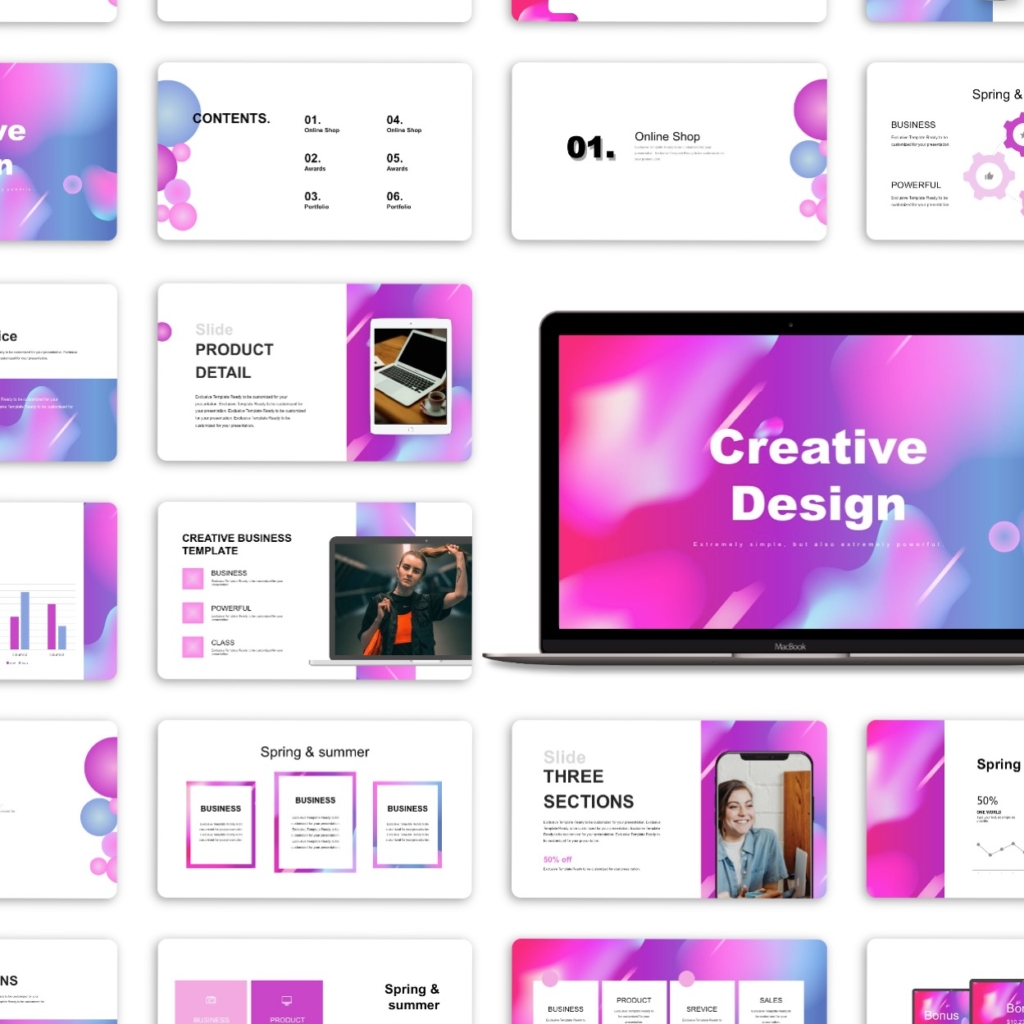 Creative Model Photo Layout Design Presentation Template – Original and ...