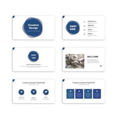 Google Slides-Blue & Yellow Creative Report PowerPoint Template ...