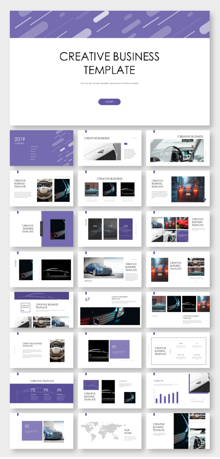 Creative Report Business Presentation Template – Original and High ...