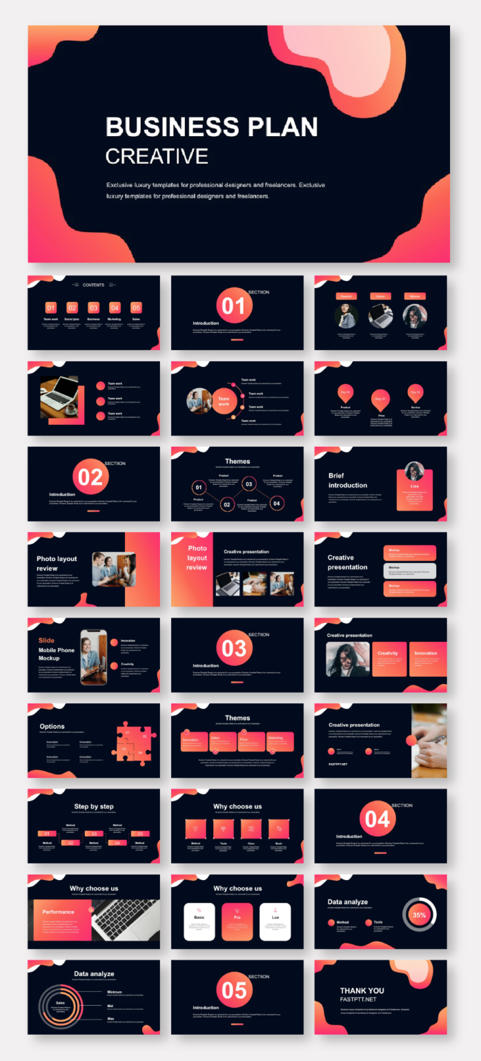Business Report Light Color Presentation Template – Original and High ...