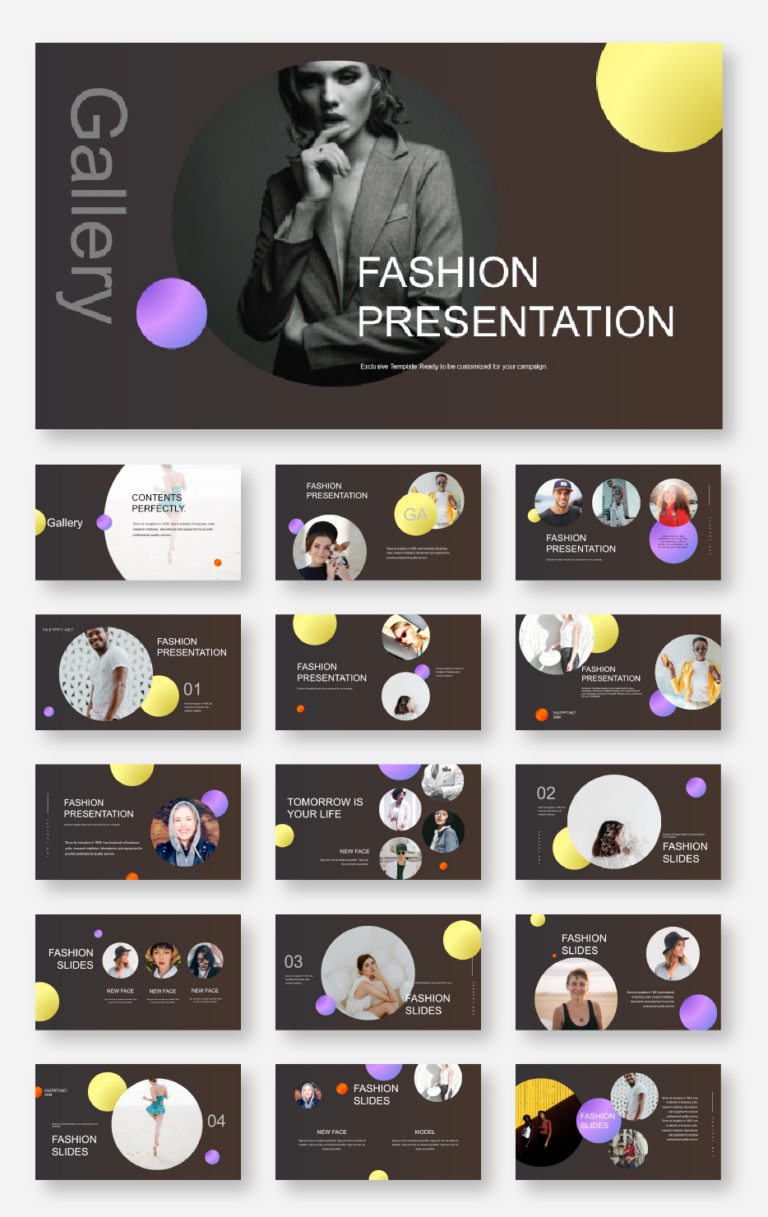 Energy Colorful Fashion Model Presentation Template – Original and High ...