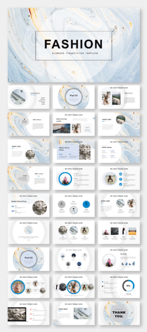 Blue Gray Business Report PowerPoint Template – Original and High ...