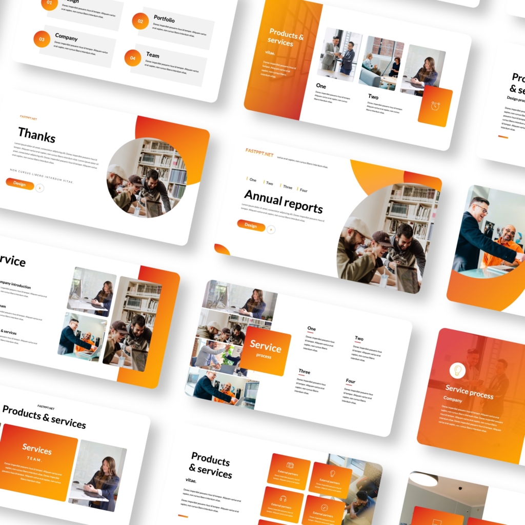 Aesthetic Powerful Business Annual Report PowerPoint Template ...