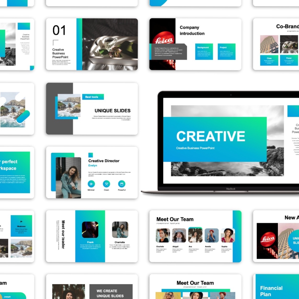 Blue & Green Business Plan PowerPoint Template – Original and High ...