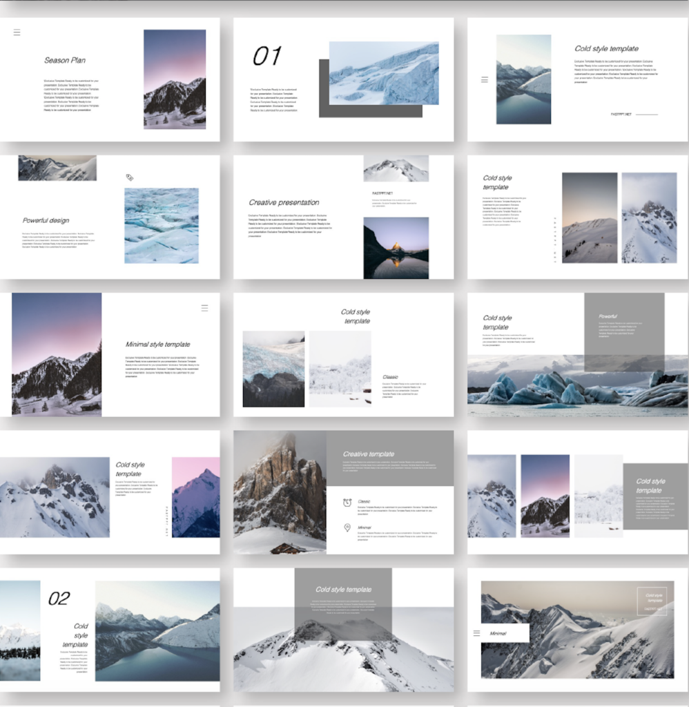 Clean & Cold Photo Layout Presentation Template – Original and High ...