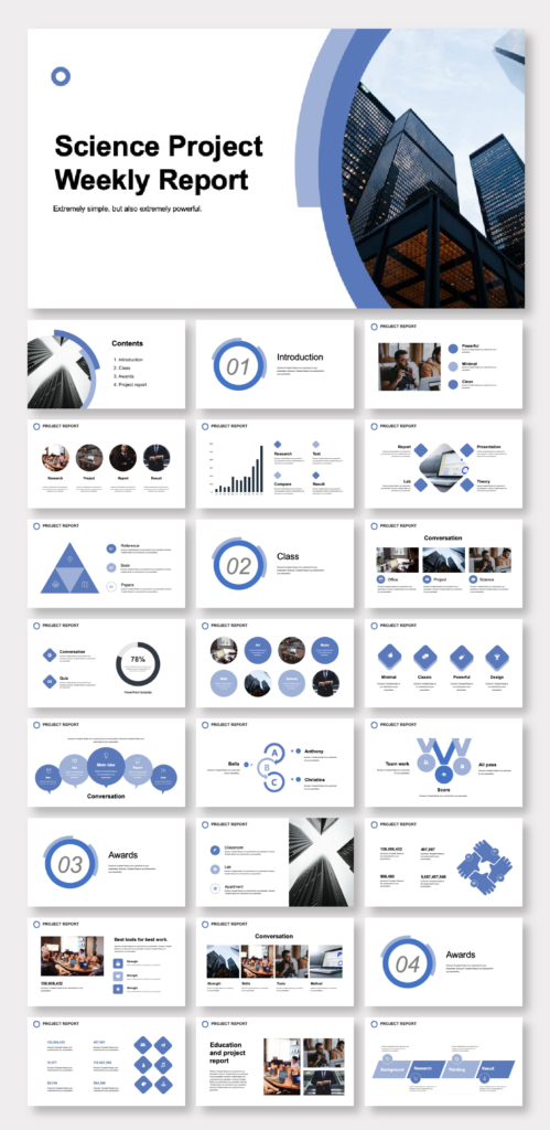 Creative Project Report Presentation Template – Original and High ...