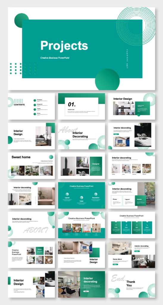 Google Slides-Blue Business Project Report Presentation Template ...