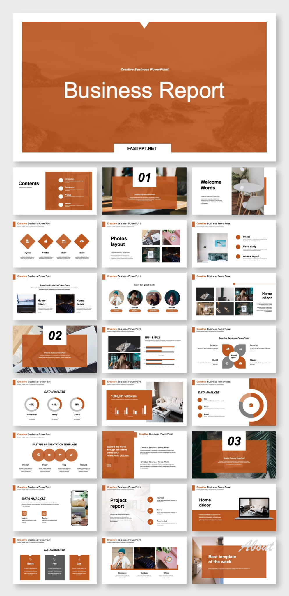 Brand Pro Project Report Presentation Template – Original and High ...