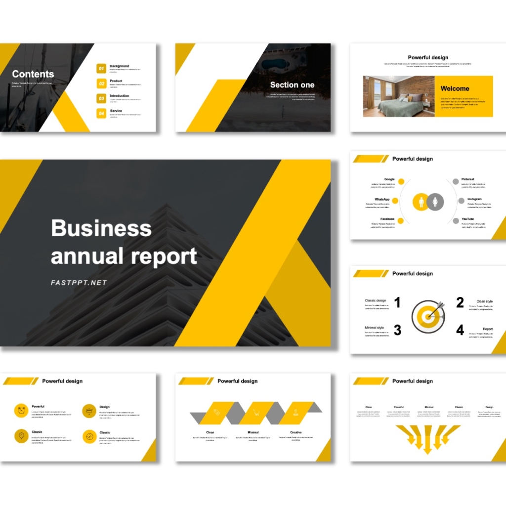 Dark Theme Business Report Presentation Template – Original and High ...