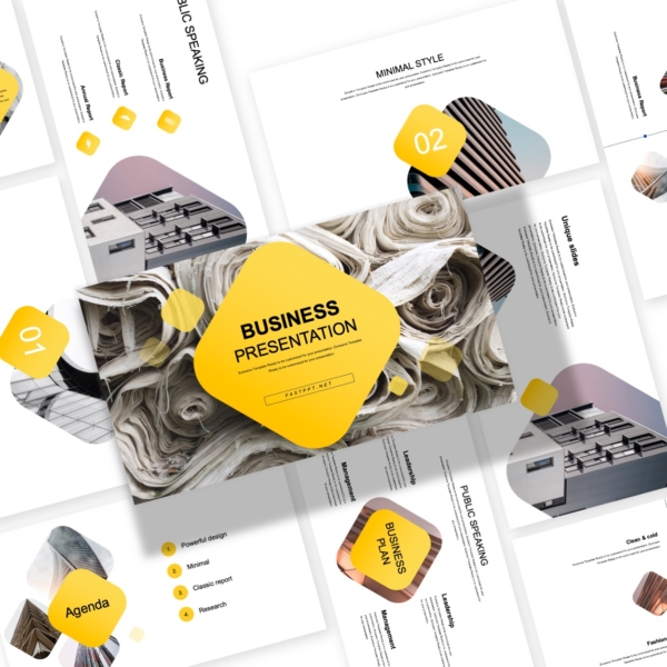 Blue Gray Business Report PowerPoint Template – Original and High ...