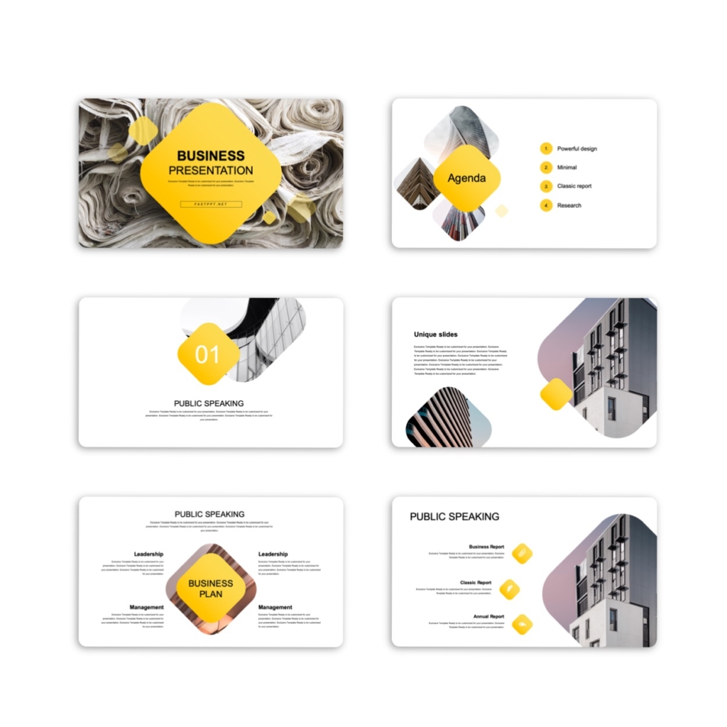 Blue Gray Business Report PowerPoint Template – Original and High ...