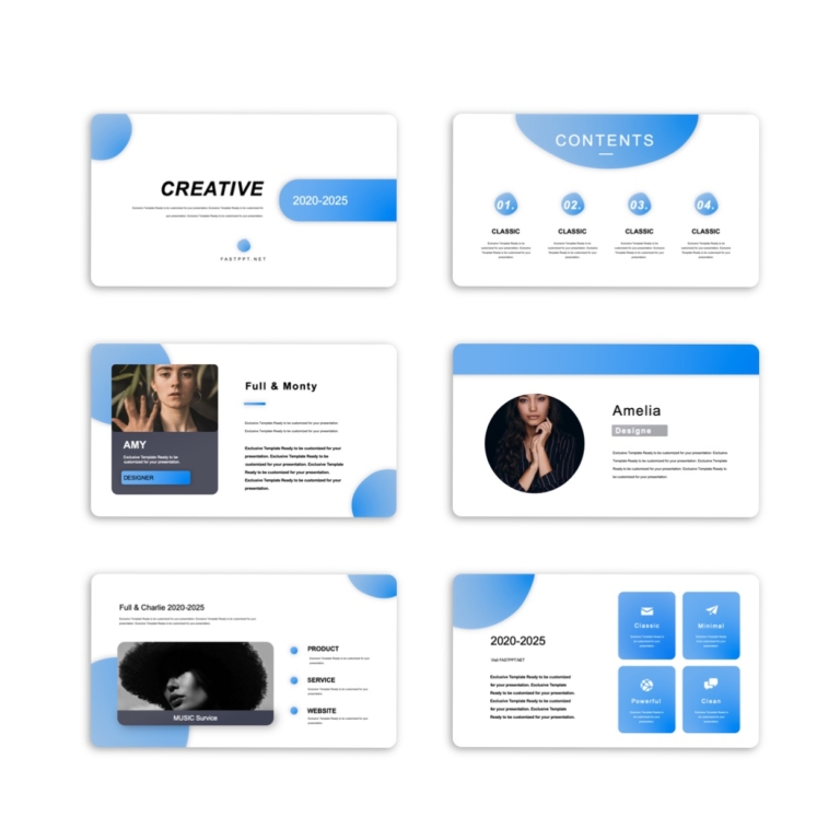 Blue Gray Business Report PowerPoint Template – Original and High ...