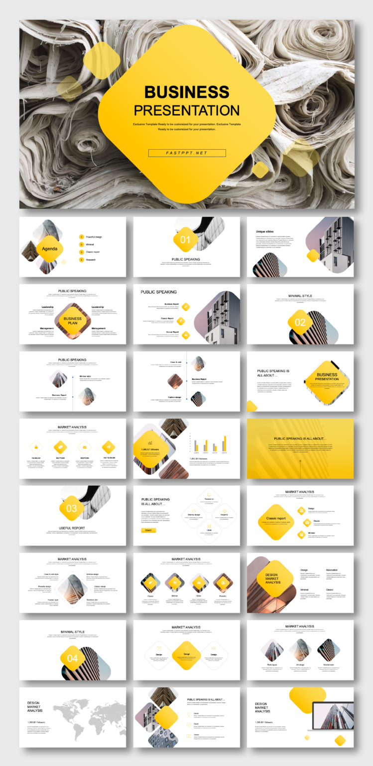 Clean Simple Business Report Presentation Template – Original and High ...