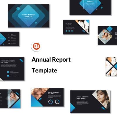 Cool & Modern Blue Business Presentation Template – Original and High ...