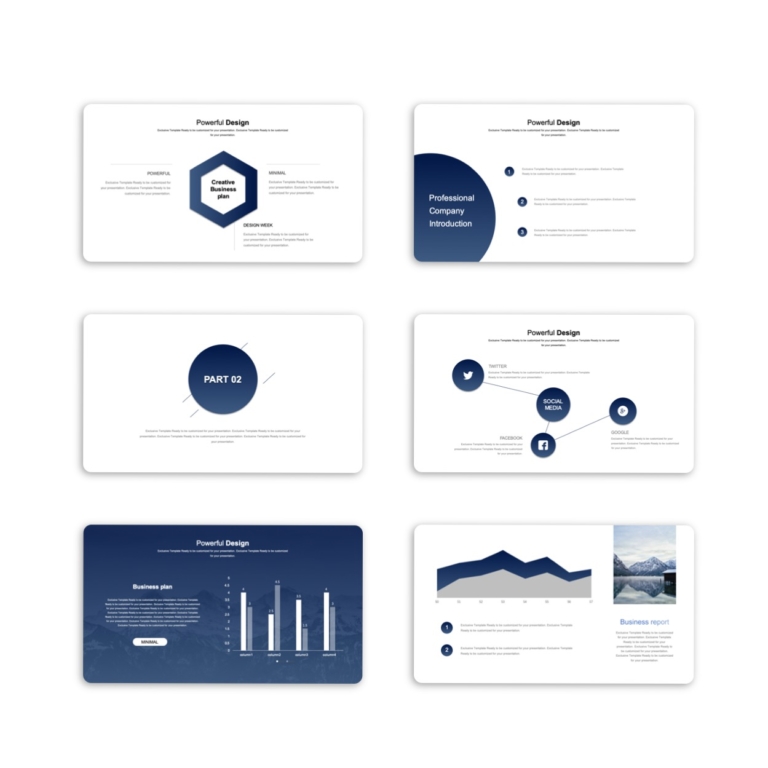 Cold Blue Minimal Presentation Template – Original and High Quality ...