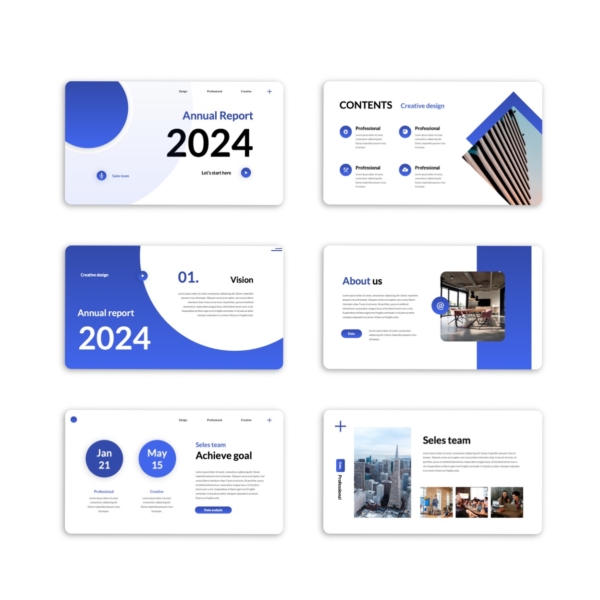 Clean Modern Design Report Presentation Template – Original and High ...