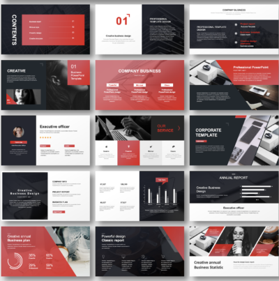 Dark Theme Business Report Presentation Template – 2026 Trending ...