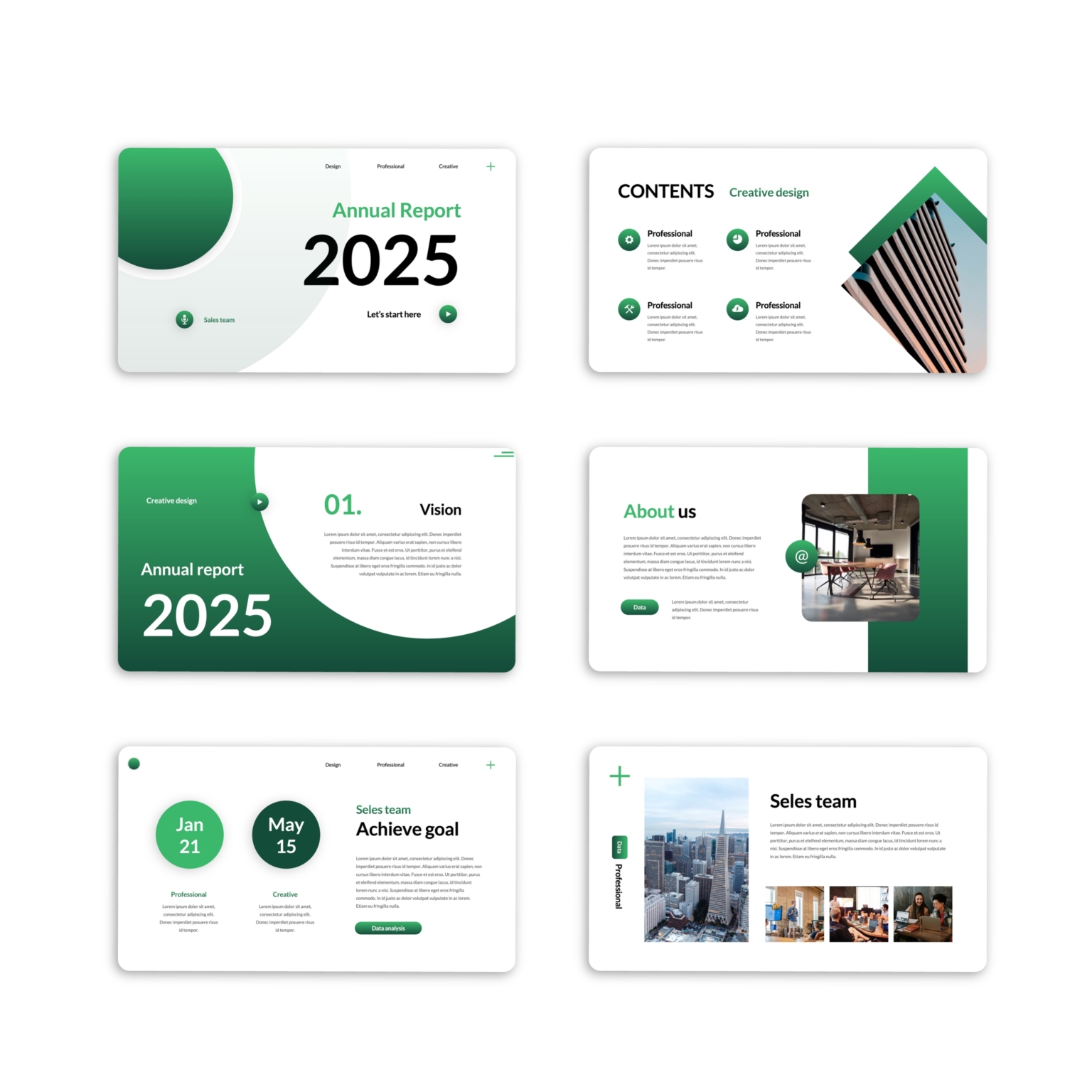 Clean Modern Design Report Presentation Template – Original and High ...
