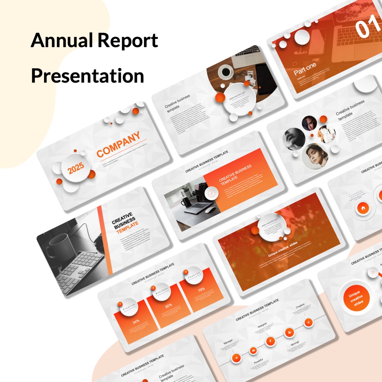 Annual Report Art Design Powerpoint Template – Original and High ...