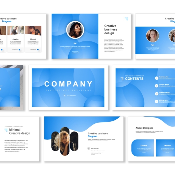 Blue Business Corporate report PowerPoint Template – Original and High ...
