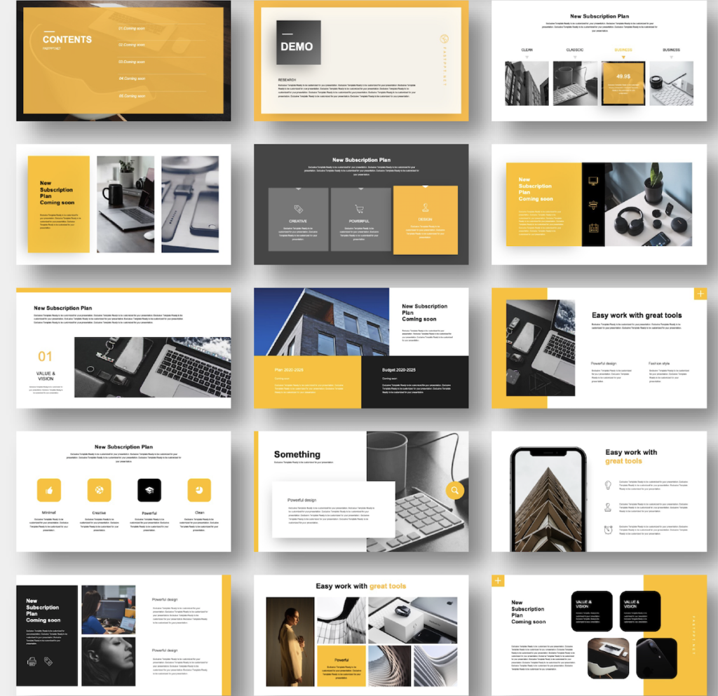 Clean Business Minimal Design Presentation Template – Original and High ...