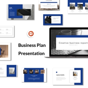 Blue & White Business Plan Presentation Template – Original and High ...