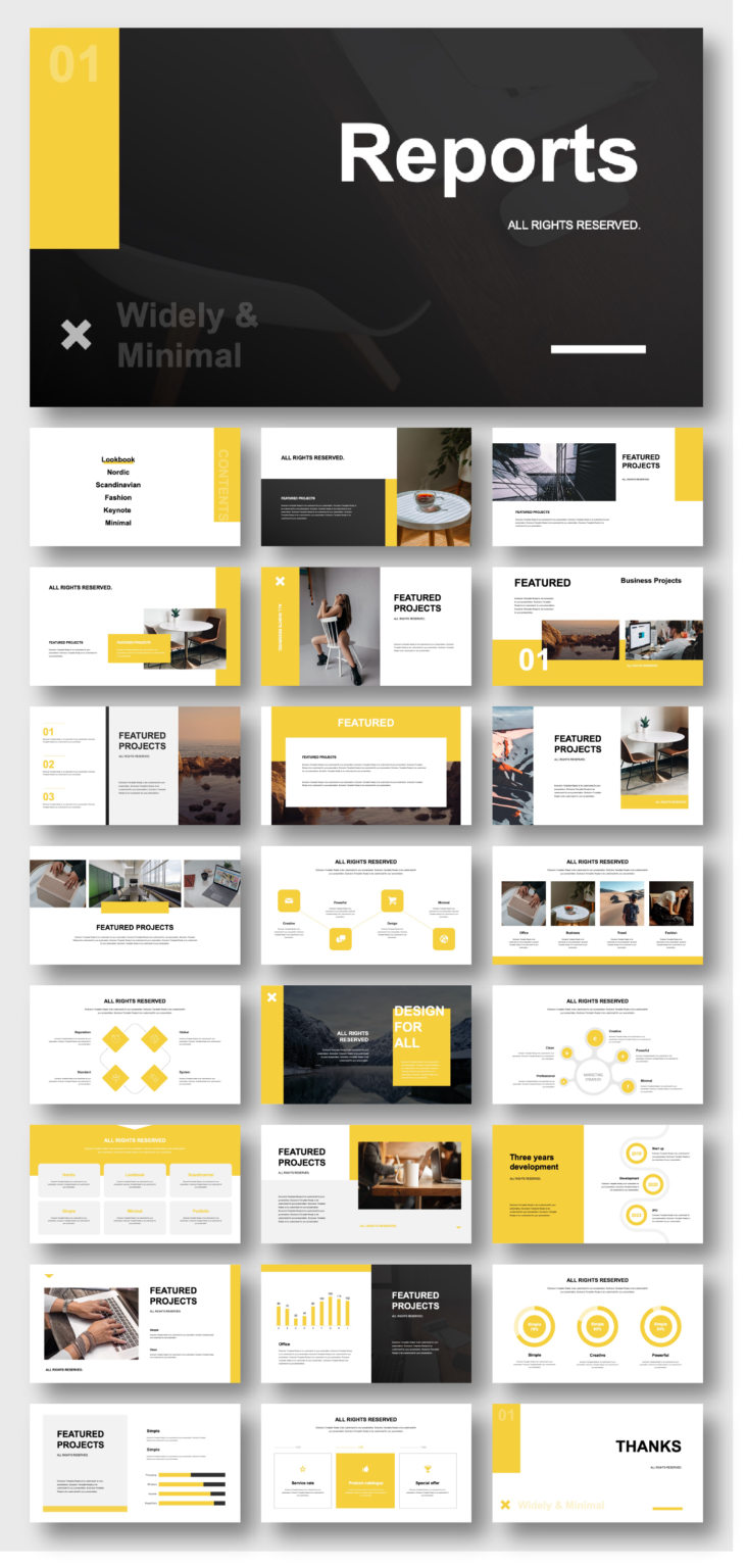 2 in 1 Red & Yellow Project Repot Template – Original and High Quality ...