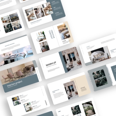 Clean Modern Interiors Design Presentation Template – Original and High ...