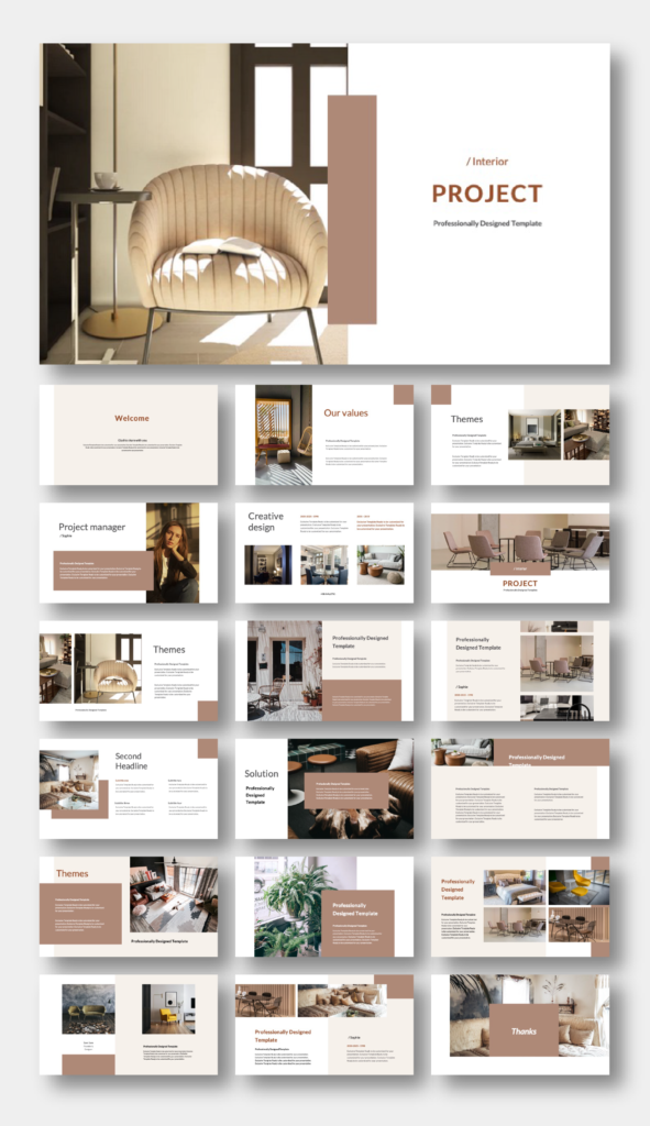 Cozy Warm Interior Decor Presentation Template – Original and High ...