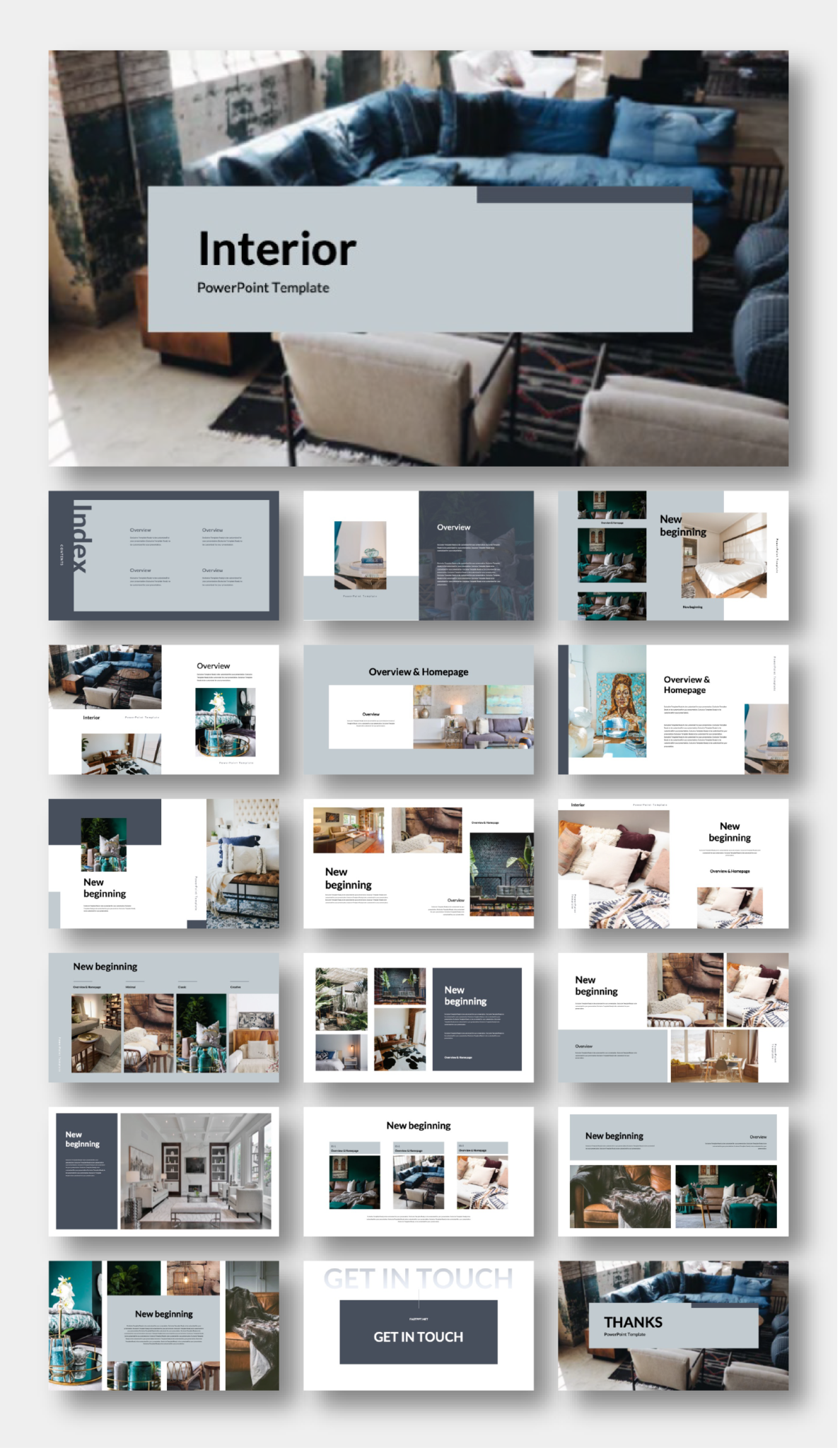 Modern Stylish Interior Design Presentation Template – Original and ...