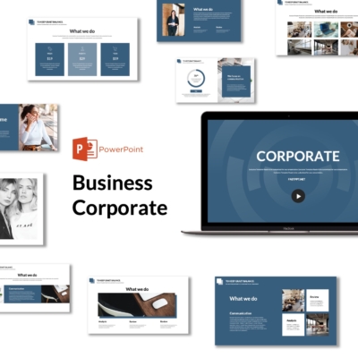 Blue Business Corporate Presentation Template – Original and High ...