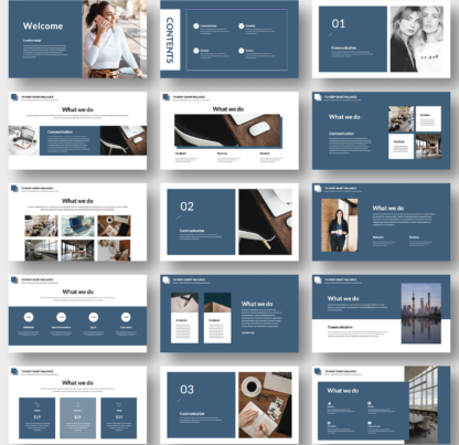 Blue Business Corporate Presentation Template – Original and High ...