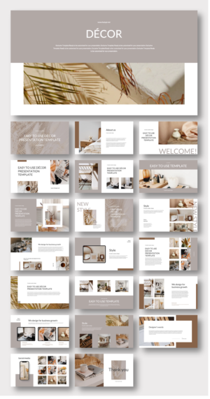 Creative Modern Decor Project PowerPoint Template – Original and High ...