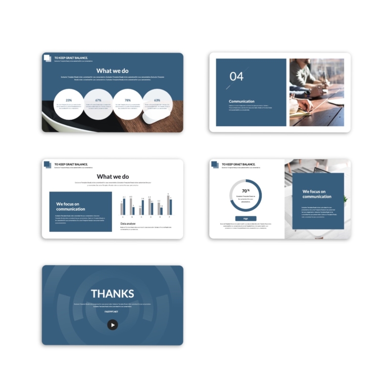 Blue Business Corporate Presentation Template – Original and High ...