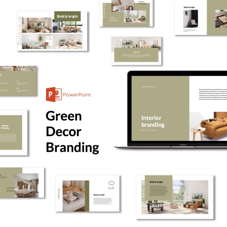 Beautiful Sage Interior Design PowerPoint Template – 2026 Trending ...