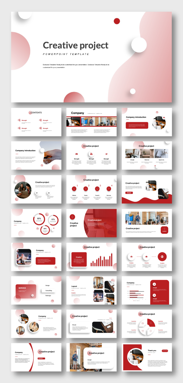 2 in 1 Yellow and Red Project Presentation Template – Original and High ...