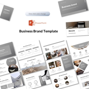 Gradient Blue Gray Business Brand Template – Original and High Quality ...
