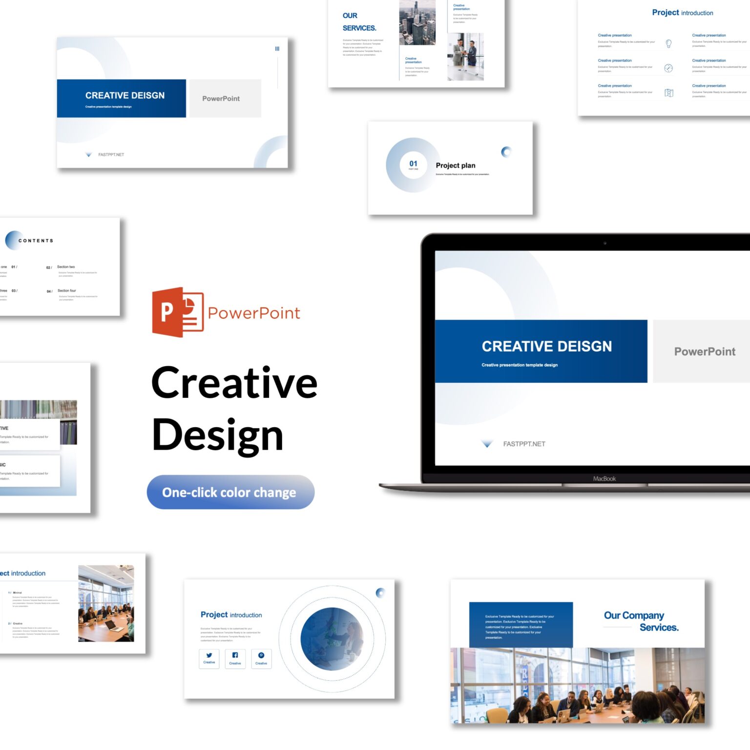 Clean Simple Corporate PowerPoint Template – Original and High Quality ...