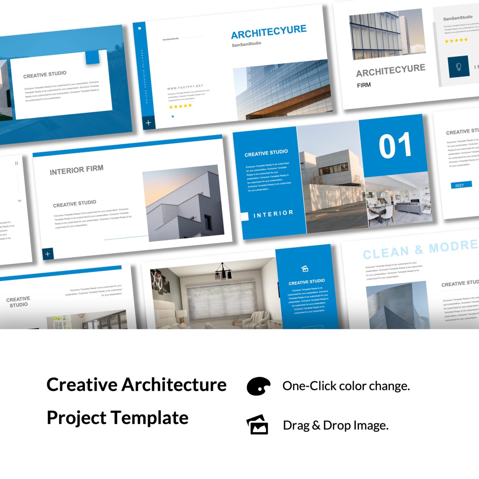 Blue Business Project Report Presentation Template – Original and High ...