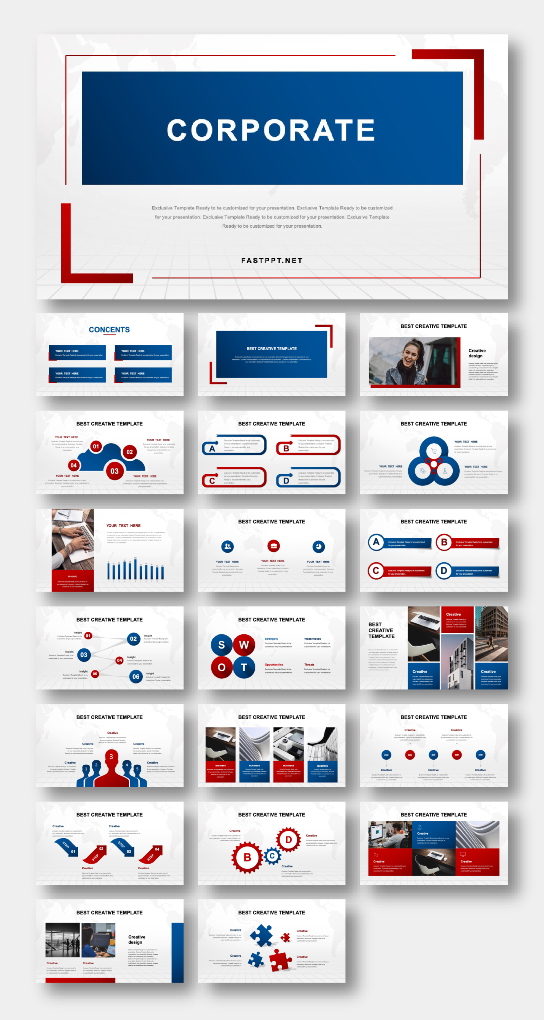 Corporate Project Profile PowerPoint Template – Original and High ...