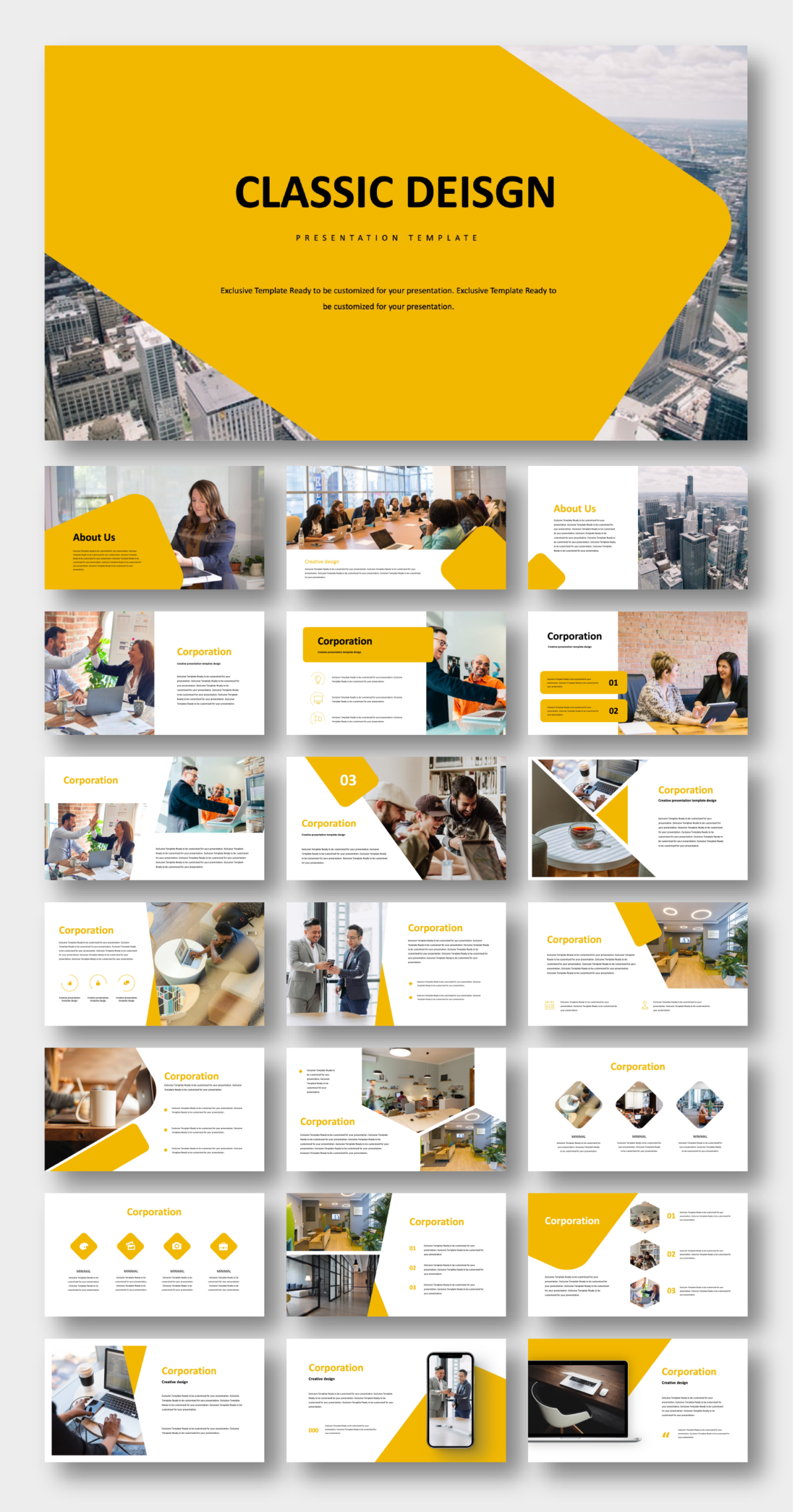Classic Yellow Creative Project Report Template – Original and High ...