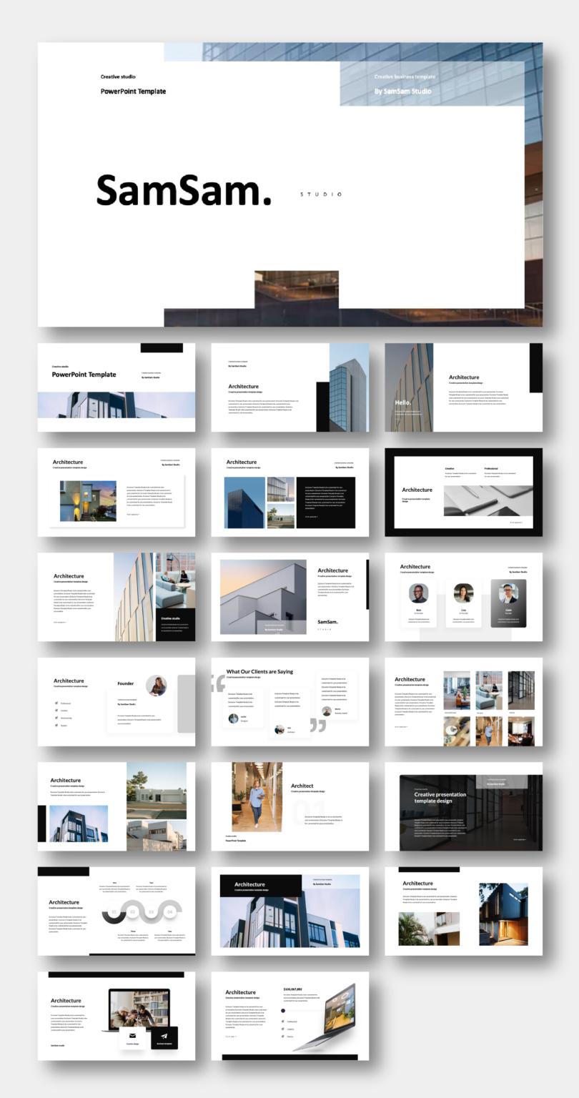 Architecture Hotel Project Proposal PowerPoint Template – Original and ...