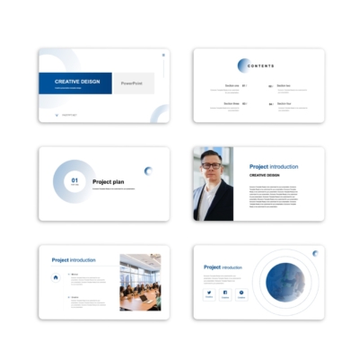 Blue Gray Business Report PowerPoint Template – Original and High ...