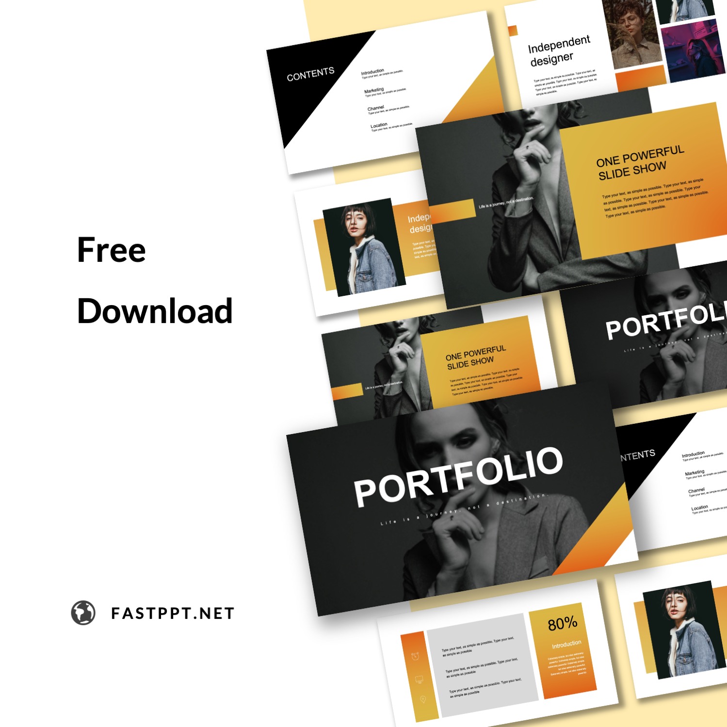 FREE TRIAL-Portfolio PowerPoint Template – Original and High Quality ...