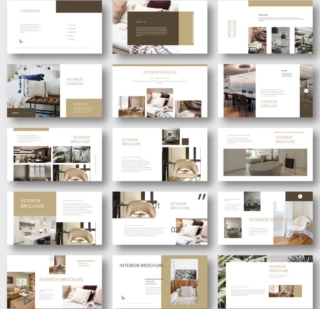 Home Interior Brochure PowerPoint Presentation Template – Original and ...