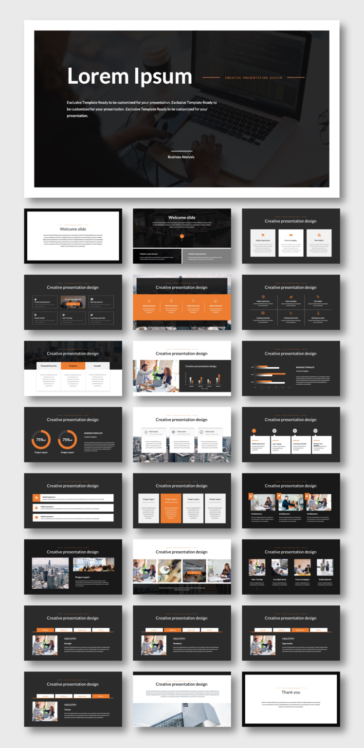 Black Orange Creative Multipurpose Powerpoint Template – Original and ...
