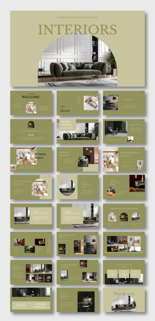 Modern Minimal Creative Interior PowerPoint Template – Original and ...